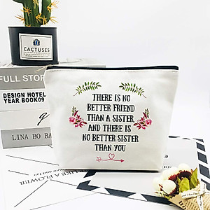 Sister Gifts from Sisters Birthday Mothers Day Gifts for Sister in Law from Brother Funny Makeup Bag for Women There is No Better Sister Than You Thank You Gifts for Christmas
