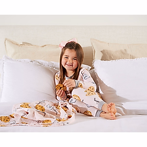 Mud Pie baby girls Girls' Set, Pink, Mud Pie Milk and Cookies Pajama Set Pink 4 Toddler, Pink, 4T US