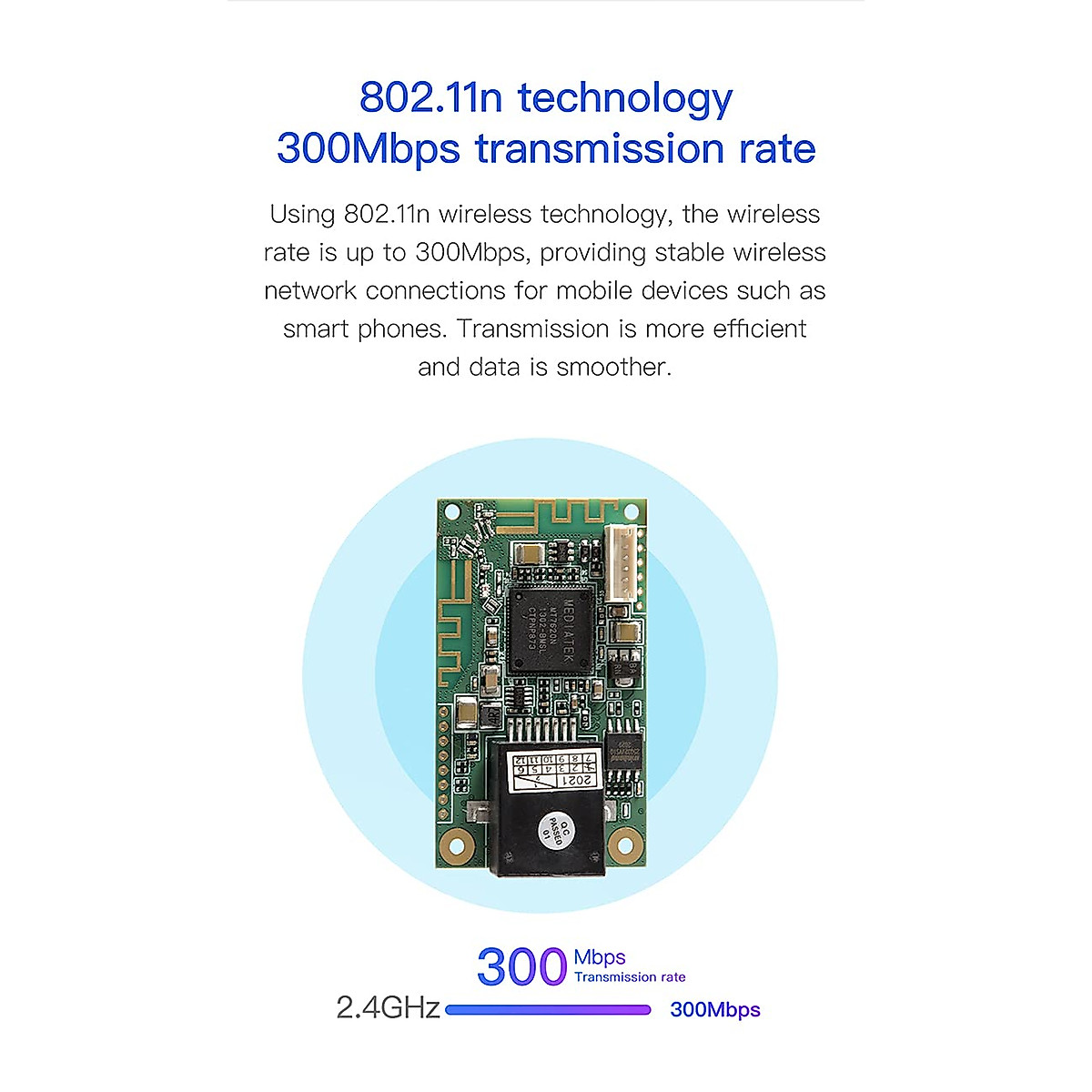 VONETS WiFi Module/Wireless Ethernet Bridge/Repeater/Mini Router/2.4GHz Hotspot Signal Booster/Extender/Amplifier AP 2 RJ45 Ports, USB/DC Powered for DIY Industrial Engineering Network Devices VM300-L