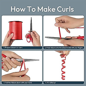 XIKSXITN 500 Yards Rose Gold Curling Ribbon Balloon String, Shiny Metallic Ribbon Roll for Gift Wrapping