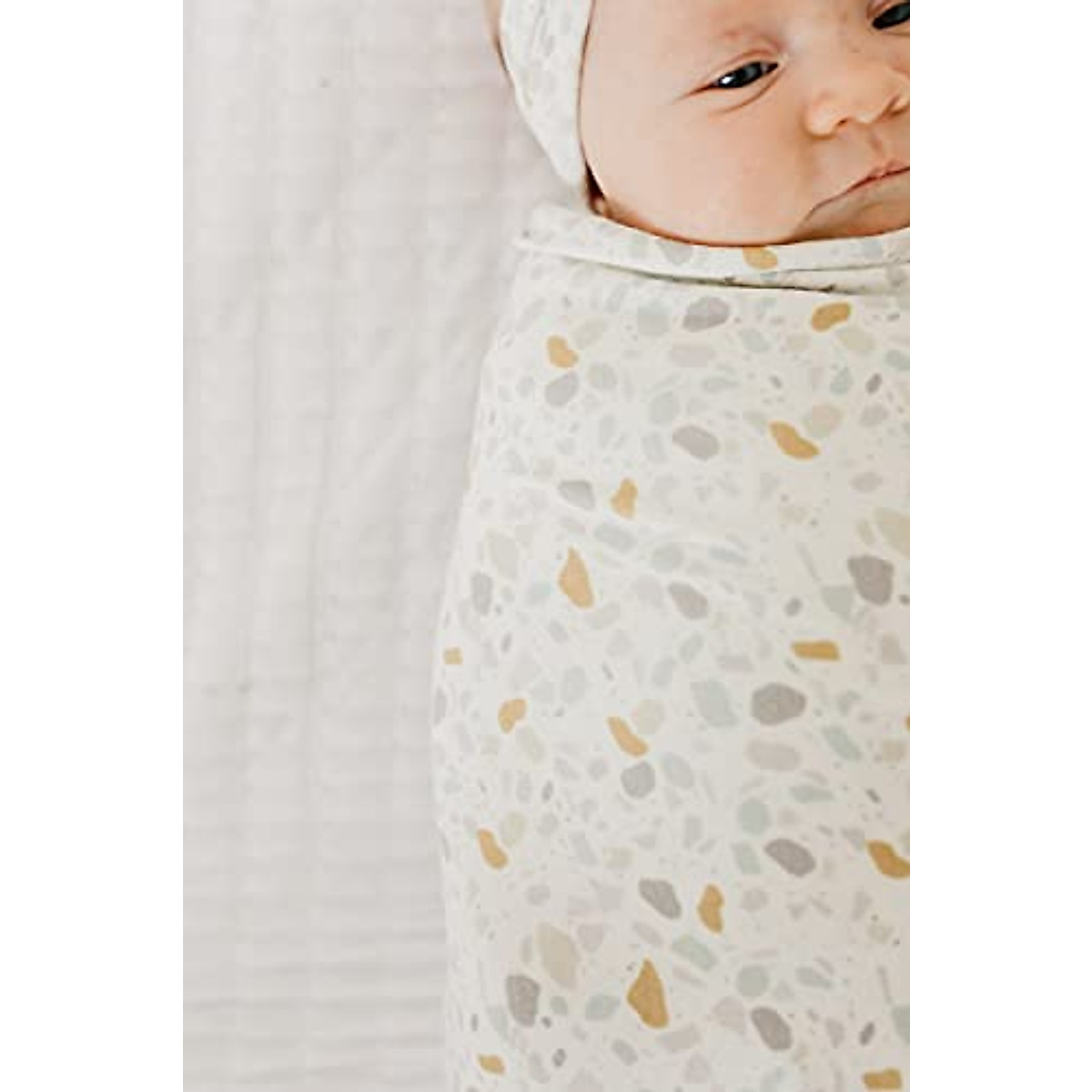 Large Premium Knit Baby Swaddle Receiving Blanket "Arlo" by Copper Pearl