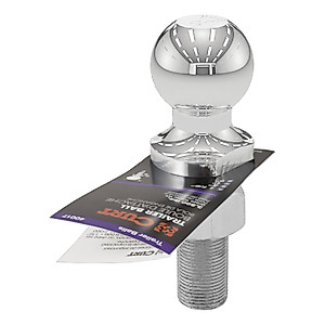 CURT 40017 Chrome Trailer Hitch Ball, 3,500 lbs, 1-7/8-Inch Diameter, 1 x 3-Inch Shank