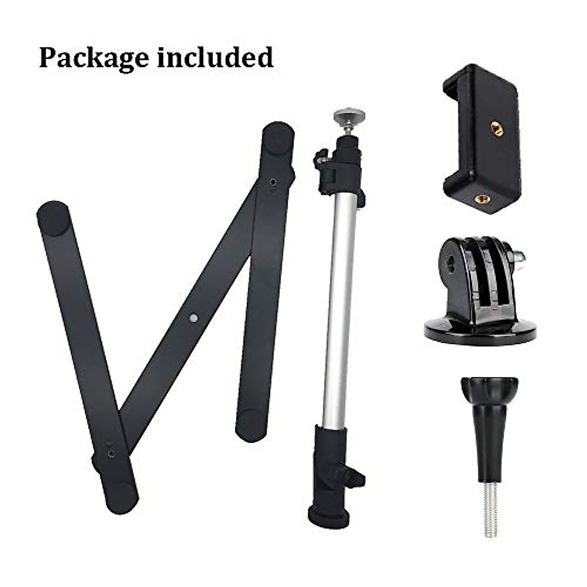 Photo Copy Pico Projector Stand Overhead Phone Mount Adjustable Tabletop Teaching Online Stand for Live Streaming Baking Crafting Demo Online Video and Draw Recording