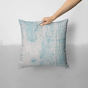 iiRov Blue Chipped Concrete Wall - Custom Decorative Home Decor Indoor or Outdoor Throw Pillow Cover for Sofa, Bed or Couch Cushion (Pillow CASE Cover ONLY)