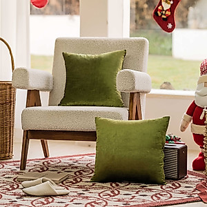 Home Brilliant Pillow Covers 18x18 inch for Couch Supersoft Velvet Square Solid Decor Pillow Case for Bench Garden Furniture, 45x45cm, Royal Blue