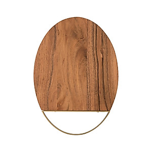 Bloomingville Oval Acacia Wood Cheese and Cutting Board, 14" L x 10" W x 1" H, Natural