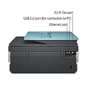 HP OfficeJet Pro 8028e All-in-One Wireless Color Inkjet Printer, Print Copy Scan Fax for Home Office Use, 20 ppm, Auto Duplex, 2.7" Color TS, Wi-Fi, Lanbertent Printer Cable