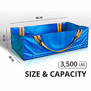 Skywin- Dumpster Bag, 2 Pack Reusable Yard Waste Bags, Foldable Yard Waste Container, Trash Bag for Waste Management, Multiple Times Use During Renovations, Can Hold Up to 3,500 lbs