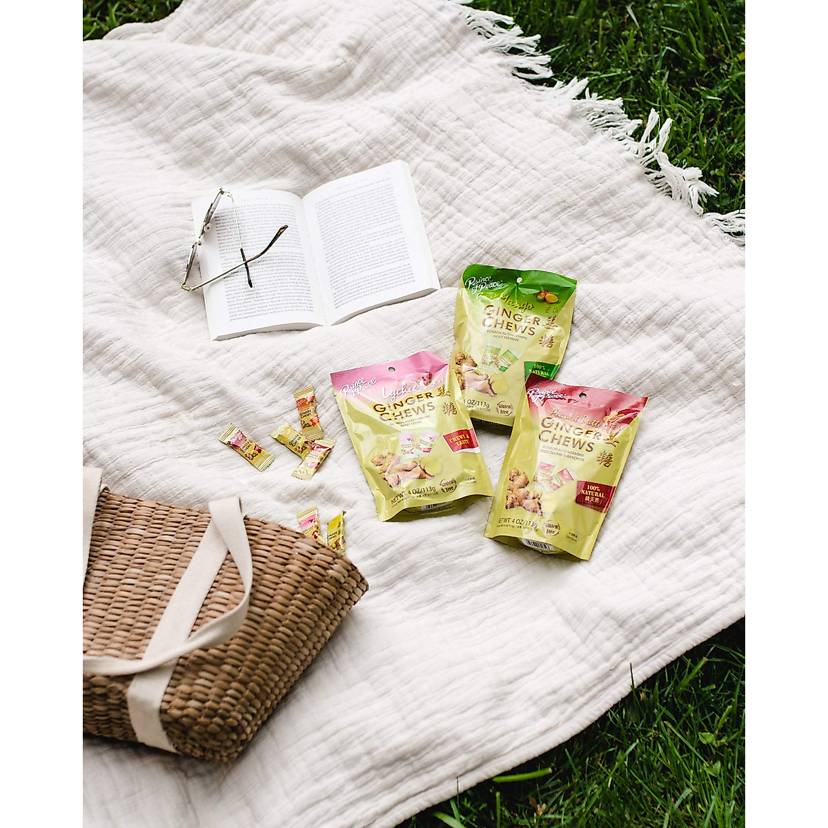 Prince of Peace Ginger Chews With Mango, 4 oz. – Candied Ginger – Mango Candy – Mango Ginger Chews – Natural Candy – Ginger Candy