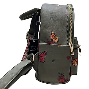 Girls Butterfly Backpack Olive Green Mini 8inch W x 10inch H x 5inch D H215532 0