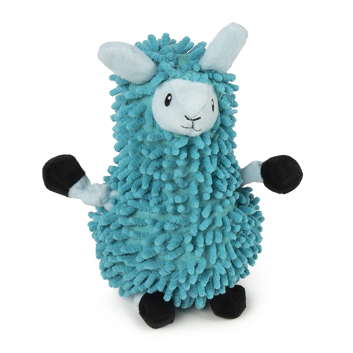 goDog Llamas Noodle Squeaky Plush Dog Toy, Chew Guard Technology - Blue, Small