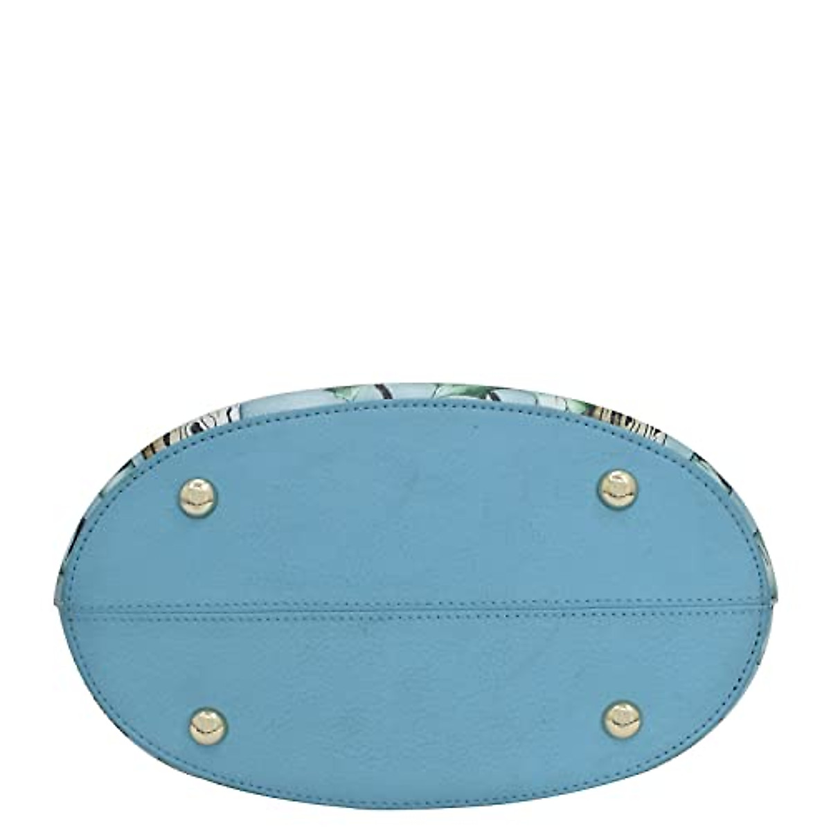 Anuschka Women’s Hand Painted Genuine Leather Tall Bucket Hobo - Snowy Cardinal