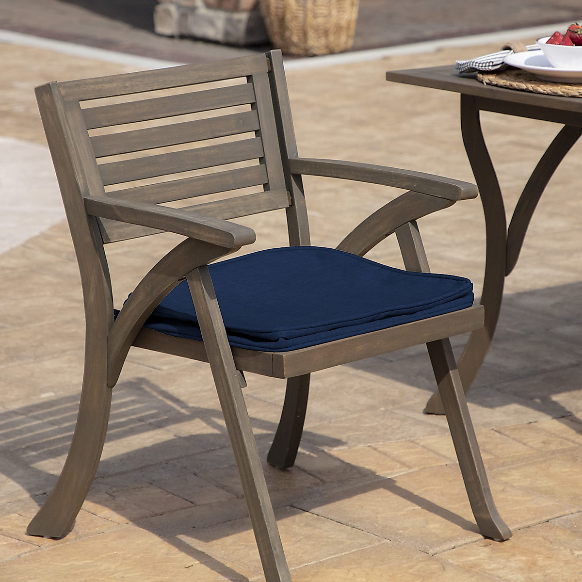 Arden Selections ProFoam Essentials Outdoor Rounded Back Seat Cushion Cover 19 x 20, Ashland Black Jacobean