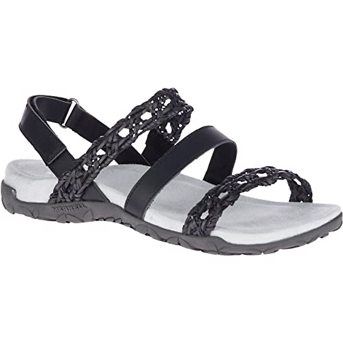 Merrell Women's Terran Braid Slingback Sandal, Black, 8