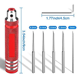 FPVERA 5 IN 1 Prime Model Scriber Gundam Resin Carved Scribe Line Hobby Cutting Tool Chisel (0.2/0.4/0.6/0.8/1.0mm)