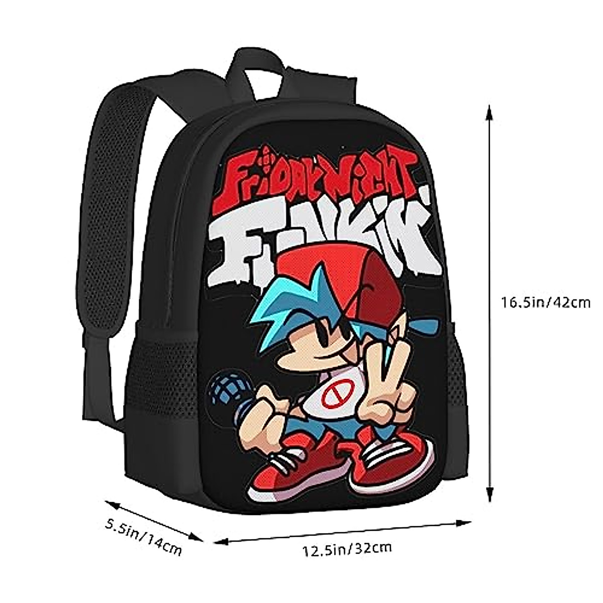 DHOUTSL Backpacks Friday Night Anime Funkin Laptop Backpack Unisex Multipurpose Double Shoulder Bag for Camping Travle Work Hiking Gifts