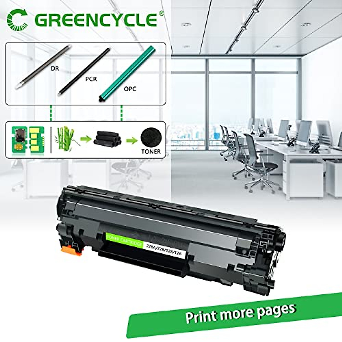 greencycle 4 PK Compatible Black Laser Toner Cartridges CE278A 78A Compatible for HP Laserjet P1606dn P1566