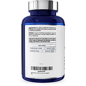 1MD LiverMD - Liver Support Supplement | Siliphos Milk Thistle Extract - Highly Bioavailable, for Liver Support | 60 Capsules (2-Pack)