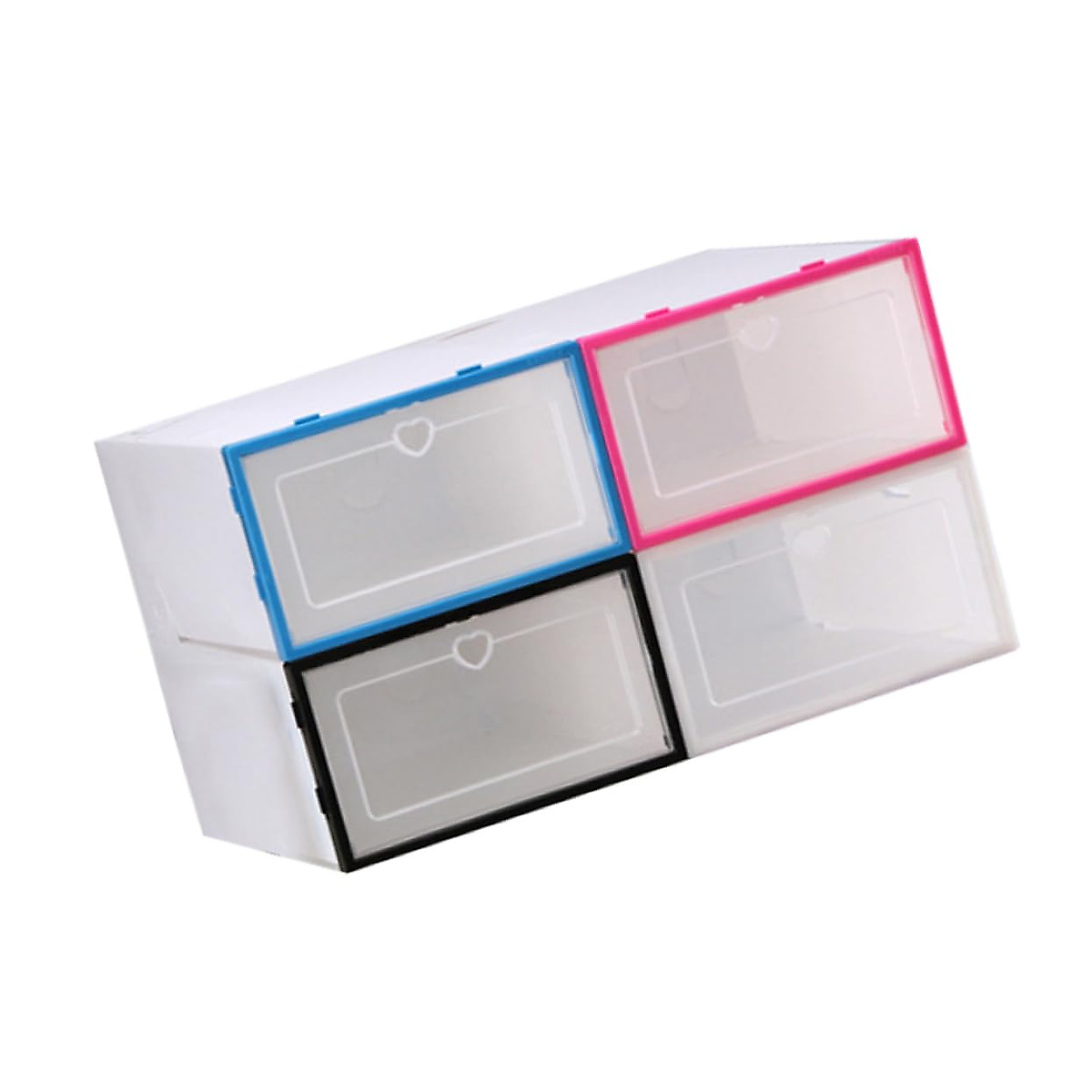 JOINPAYA Sanitary Napkin Storage Bag 4pcs Box Organizer for Shoes Shoe Holder Shoes Organizer Storage Containers Shoes Case Drawer Daily Necessities Clamshell Shoe Rack