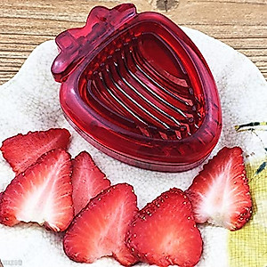 Strawberry Slicer Kitchen Gadget Fruit Cutter - Boiled Egg Slicer for Hard Boiled Eggs Slicer Stainless Steel Wire - Avocado Slicer Tool Tomato Slicer Stainless Steel Food Chopper Fruit Shape Cutters