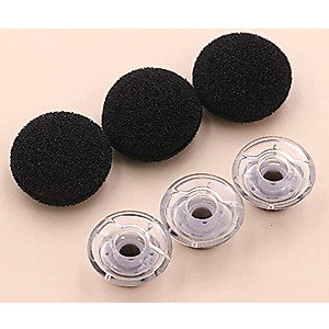 Eartip Kit Replacement for Plantronics Voyager Legend Bluetooth Headset, Medium Size Earbuds Ear Gels Tips and Foam for Voyager Legend / 5200 Earphone [ 3 Pack ] (Medium Clear)