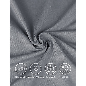 BALEAF Women's UPF 50+ Hoddie with Face Cover Long Sleeve Hiking Shirts Lightweight Quick Dry Cycling Fishing Running Tops Hooded Jacket Dark Gray Size L