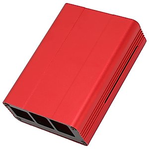 Aluminum Alloy Case CircuitHeat Dissipation Enclosure for Raspberry Pi Board Heat Dissipation Protective Enclosure for Raspberry Pi (Red)