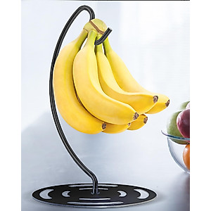 Coopenju Banana Holder Stand Stainless Steel, Modern Banana Tree Hanger with Larger Base & Won't Topple Over, Banana Hanger Rack for Any Kitchen Countertop