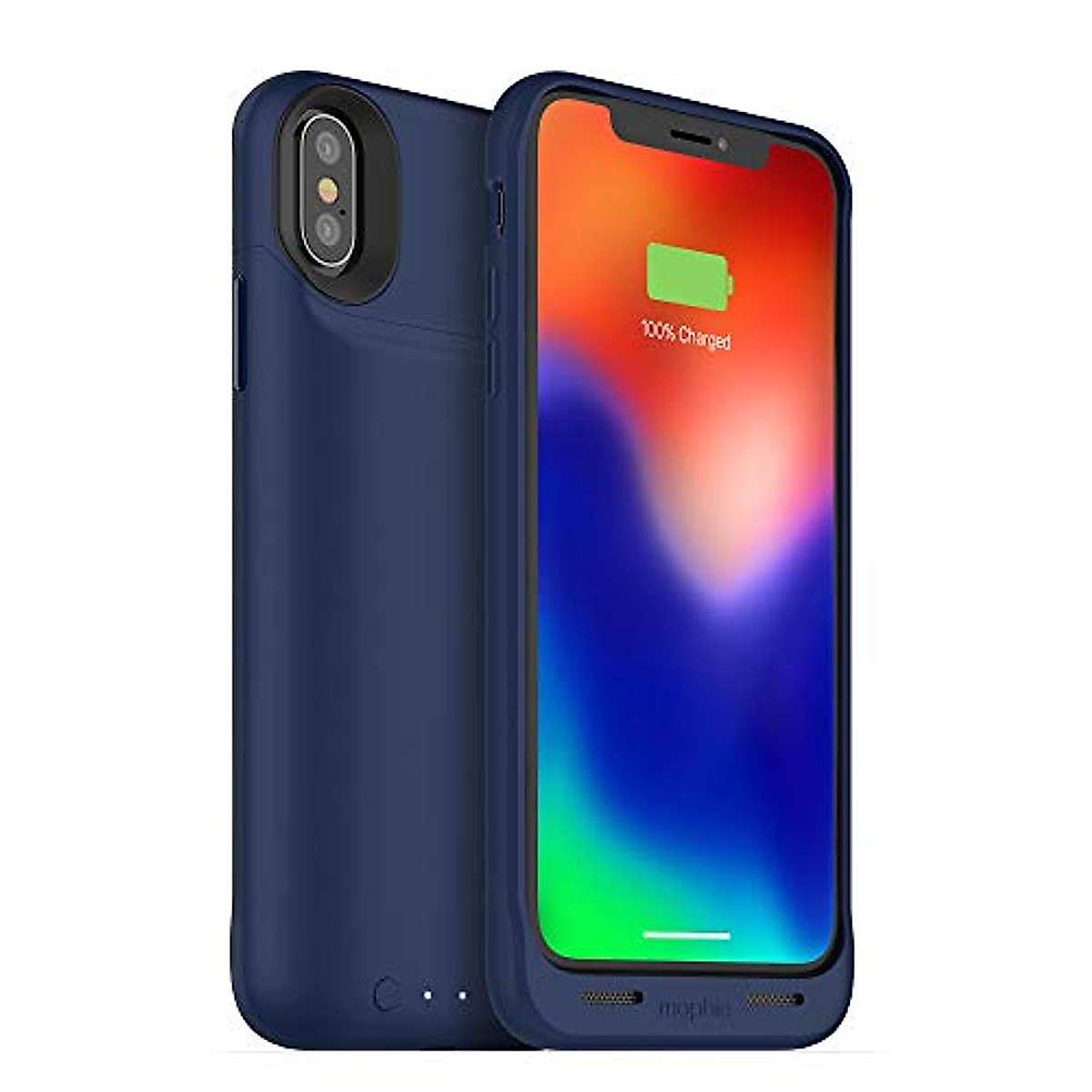 Mophie juice pack wireless - Qi Wireless Charging - Protective Battery Case Made for Apple iPhone X – Blue (401002006)