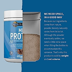 Garden of Life Chocolate Plant Based Fit Protein with Fava Bean, Sprouted Grains Plus Immune Support, Probiotics & Svetol to Help Burn Fat – Dr Formulated MD – Non GMO, Carbon Neutral, 10 Servings