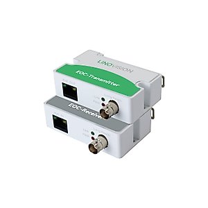 【Upgraded】LINOVISION POE Over Coax EOC Converter IP Over Coax Max 3000ft Power and Data Transmission Over Regular RG59 Coaxial Cable for Upgrading Analog Surveillance System to IP Surveillance System