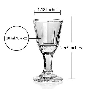 REATR 0.4oz 10ml Unique Mini Wine Shot Glasses Set of 6 (only 12 ml)