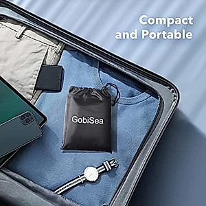 GobiSea Airplane Foot Rest Foot Hammock for Plane Travel - Portable Airplane Footrest Memory Foam Airplane Foot Hammock with Flat Rigid Base - Travel Essentials - Black