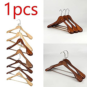 Yu2d 🌹🌹 High-Grade Wide Shoulder Wooden Coat Hangers - Solid Wood Suit Hanger（G）