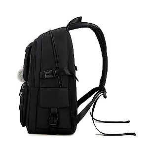 Teecho Waterproof School Backpack Set for Girl Fashion Women Backpack Purse College Bookbag Black