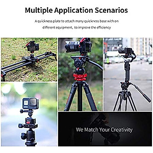 ULANZI Claw Quick Release Plate Tripod QR Camera Mount Adapter, Quick Setup Kit with 1/4'' Screw for Canon/Sony/Nikon Cameras/Zhiyun/Feiyu/DJI/Moza Stablizers Switch Between Tripod/Monopod/Slider