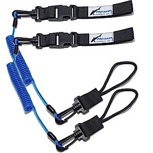 PROYAKER Heavy Duty Tackle and Gear Fishing Rod Leash for Offshore Boat and Kayak Fishing (2 PROYAKER LEASHES)