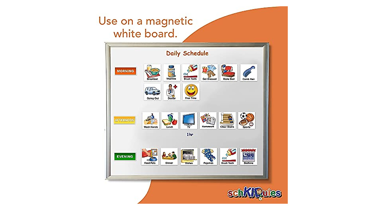 SchKIDules 93Pc Visual Schedules for Kids - Daily Routine Guide