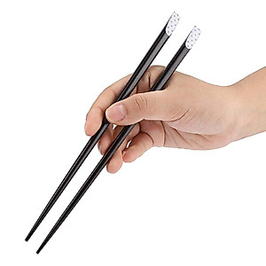 Wooden Chopsticks, Chopsticks Reusable, 1 Pair of Japanese Style Sakura Pattern Reusable Durable Wooden Chopsticks(bronze)