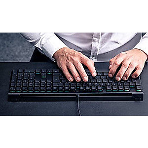 CHERRY MX 10.0N RGB, Flat Mechanical Gaming Keyboard, German Layout (QWERTZ), Wired, Original Switches MX Low Profile RGB Speed, Black