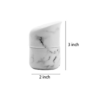 MASSJOY Nordic Creative Toothpick Holder Toothpick Box, Ceramic Home Living Room Cotton Swab Storage Tank, Marbled Toothpick Bucket.