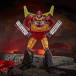 Transformers Toys Generations War for Cybertron: Kingdom Commander WFC-K29 Rodimus Prime with Trailer Action Figure, Kids Ages 8 and Up, 7.5-inch