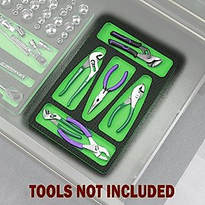 Polar Whale Tool Drawer Organizer Small Pliers Holder Insert Blue Black Durable Foam Tray 15 x 10 Inches 5 Pockets Holds 3 Small Pliers Up to 8 Inch Long Fits Craftsman Kobalt Milwaukee and More