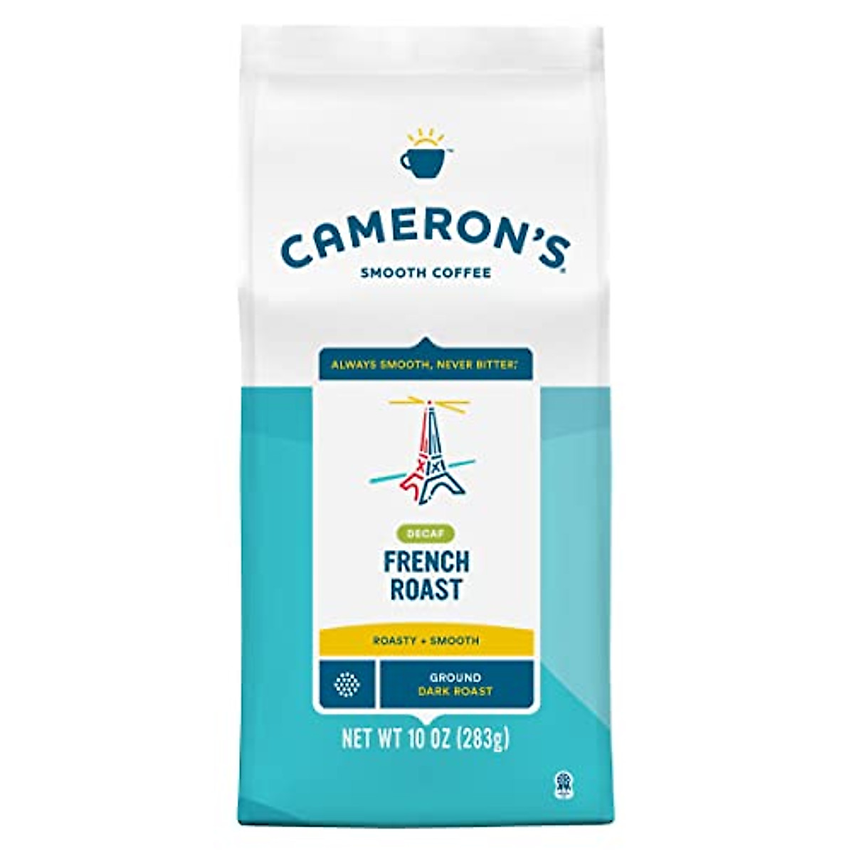 Cameron's Coffee Roasted Ground Coffee Bag, Decaf French Roast, 10 Ounce (Pack of 3)