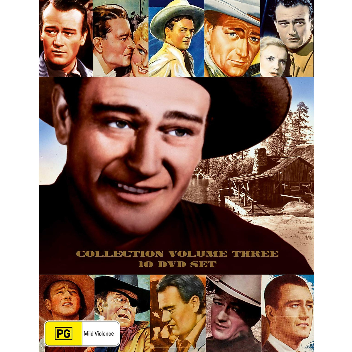 John Wayne Collection Vol. 3 - 10-DVD Boxset ( SEVEN SINNERS / SEA SPOILERS / IN OLD CALIFORNIA / KING OF THE PECOS / LADY FOR A NIGHT / WYOMING OUTLA [ NON-USA FORMAT, PAL, Reg.4 Import - Austra