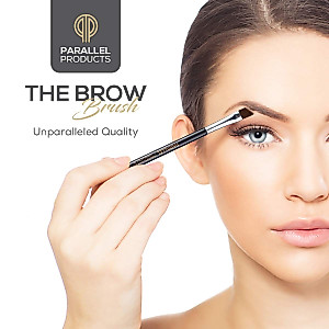 Parallel Products - The BROW Brush - (2 Pack) Premium Angled Eyebrow Brush for Powder, Henna, Cream, Tint, Makeup, Gel, Lamination and Wax