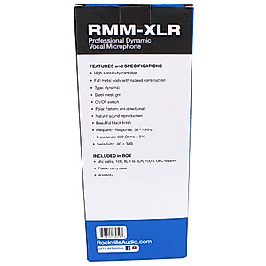 Rockville 4 RMM-XLR Dynamic Cardiod Professional Metal Microphones w/XLR Cables