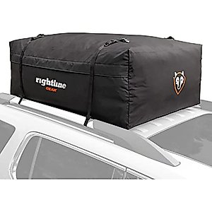Rightline Gear Range 3 Weatherproof Rooftop Cargo Carrier for Top of Vehicle, Attaches With or Without Roof Rack, 18 Cubic Feet, Black