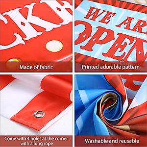 Carnival Circus Theme Party Decorations, Halloween Carnival Photo Door Banner Ticket Booth Backdrop Props, Large Photo Door Banner Door Hanging for Halloween Decorations Carnival Game Supplies