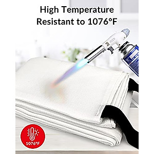 SITERWELL Fire Blanket, Fiberglass Fire Suppression Blanket for Emergency Surival，Emergency Blanket with Heat Insulation, Survival Blanket for Home, Grill, Car, Boat,1-Pack